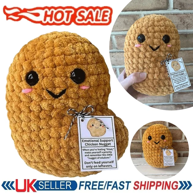 EMOTIONAL SUPPORT CHICKEN Nugget Cute Handmade Emotional Support Plush ...
