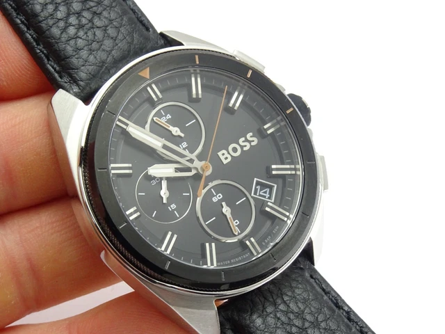 HUGO BOSS VOLANE 44mm Men's Black Dial Chronograph Wristwatch 1513953 £ ...