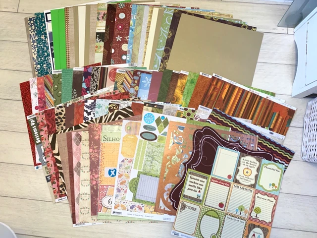 SCRAPBOOKING PAPERS/DIE CUTS/CUT aparts bundle. 12 x 12. £26.68 ...