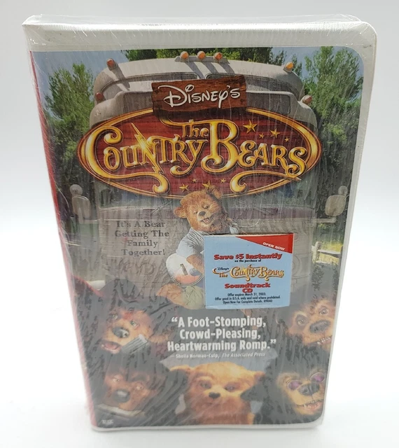 WALT DISNEY'S THE Country Bears-VHS-Christopher Walken-bonus music ...