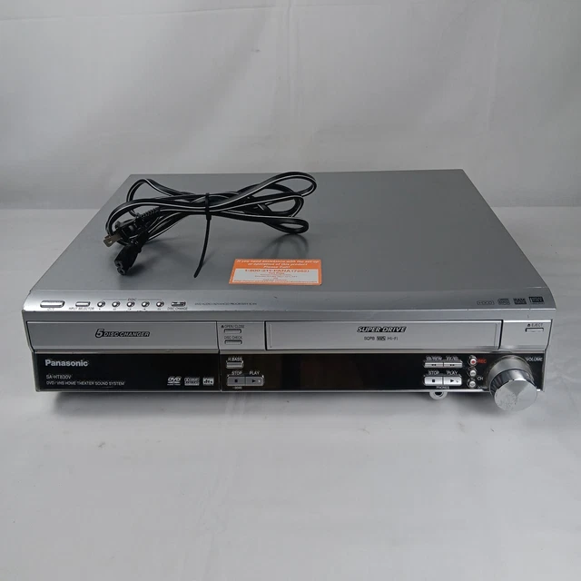 PANASONIC DVD VHS Home Theatre System SA-HT830V 5 Disc Changer TESTED ...
