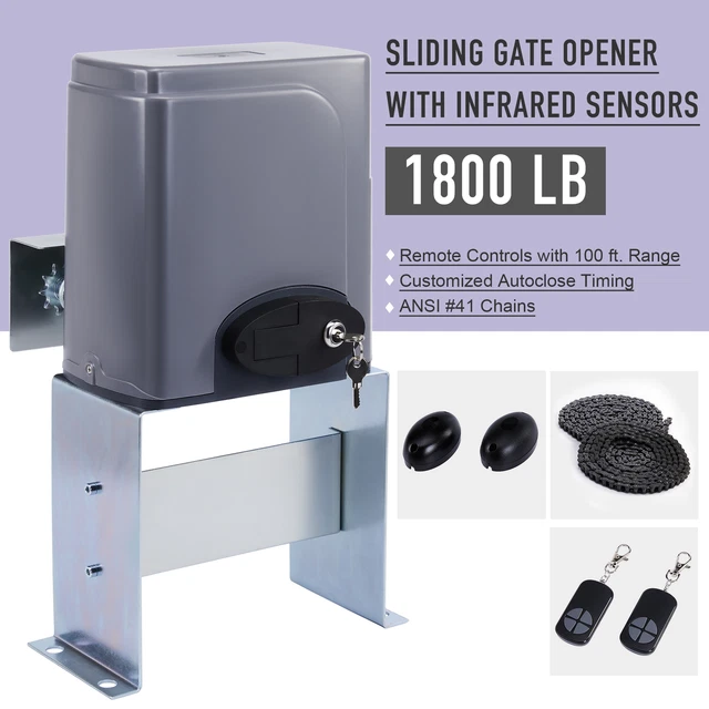 CO-Z SLIDING GATE Opener Kit Electric Gate Opening System for 1800lb ...