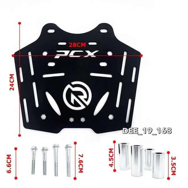 REAR LUGGAGE RACK For Honda PCX160 Carry steelBlack Motorcycle Parts ...