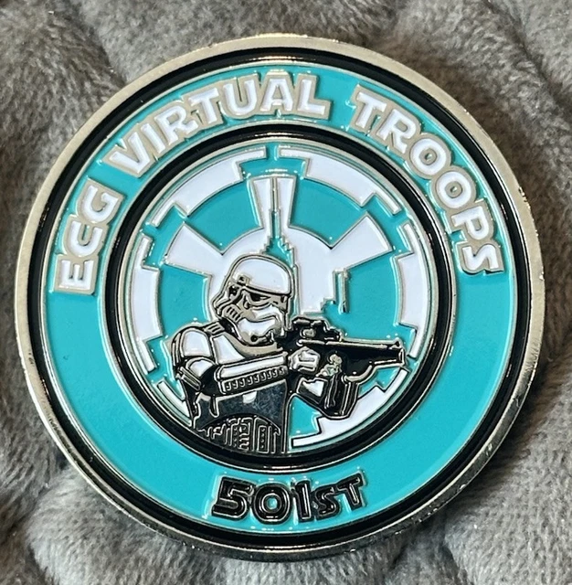 STAR WARS 501ST legion challenge coin ECG Virtual Troops V13 Silver £9. ...