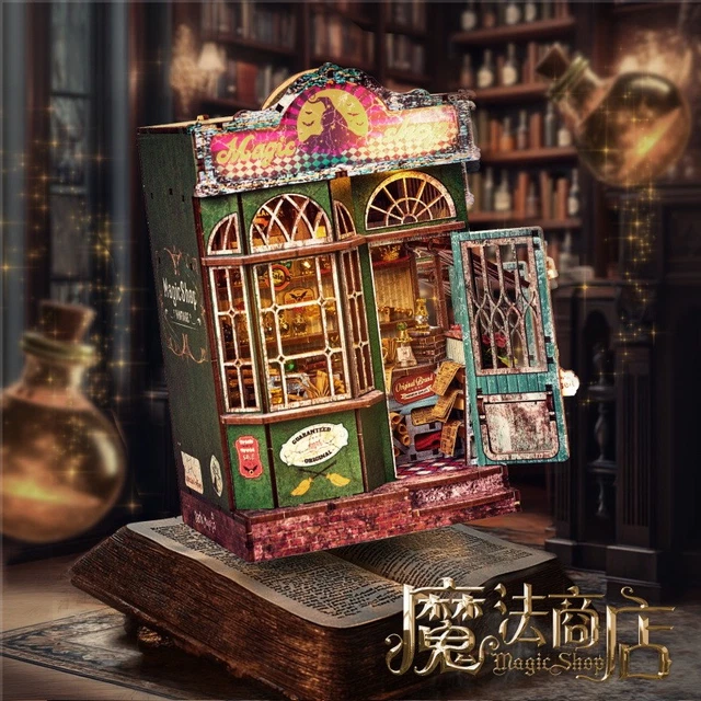 DIY BOOKSTAND DOLLHOUSE - Magic Shop & Miniature Diorama Building Decor ...