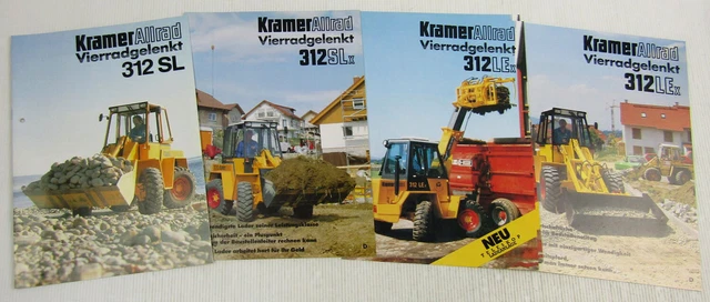 4 PROSPEKTE TECHNISCHE Daten Kramer Allrad 312 SL SLx LEx Radlader Teleskoplader EUR 19,00 ...