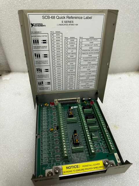 NATIONAL INSTRUMENTS I/O Block Port scb-68 E-Series $120.00 - PicClick CA