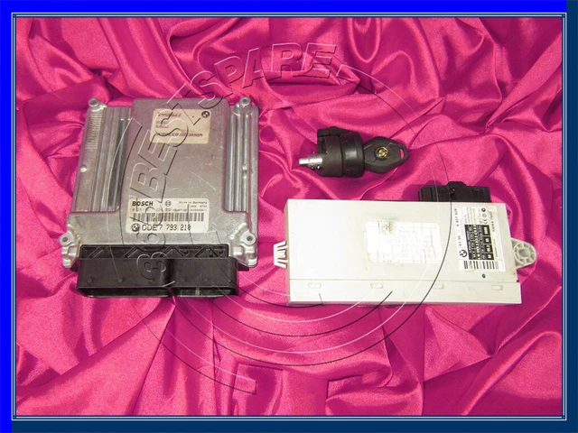 BMW E60 5'S 3.0d M57N DIESEL ENGINE ECU KIT DDE CAS KEY LOCK BARREL ...