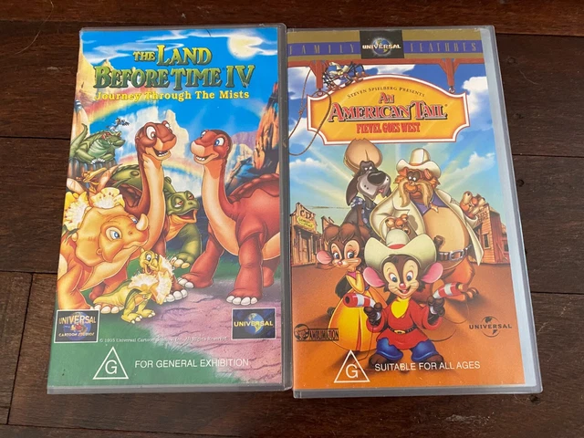 VHS VIDEO CASSETTE Tape THE LAND BEFORE TIME An American Tale Fievel ...
