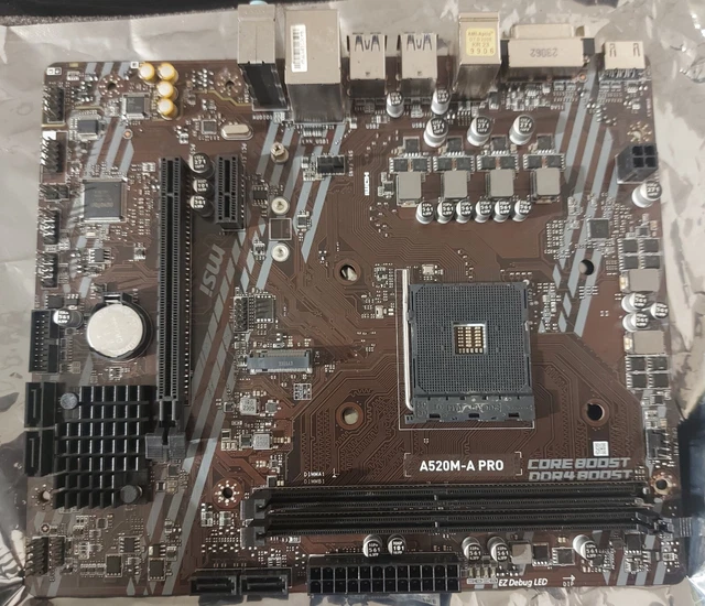 MSI A520M-A PRO Socket AM4 Micro ATX AMD A520 (7C96-001R) Motherboard ...