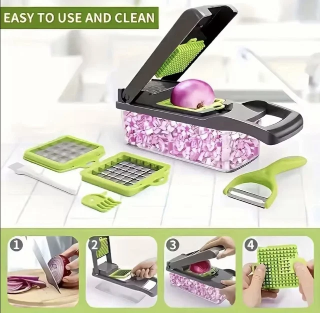 POTATO CHIPPER CHIP Chopper Cutter Slicer Maker 2 Steel Edges ...