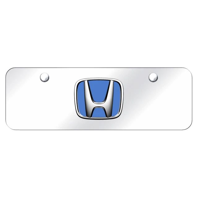 CHROME/BLUE FILL LOGO on Chrome Mini License Plate-Officially Licensed ...