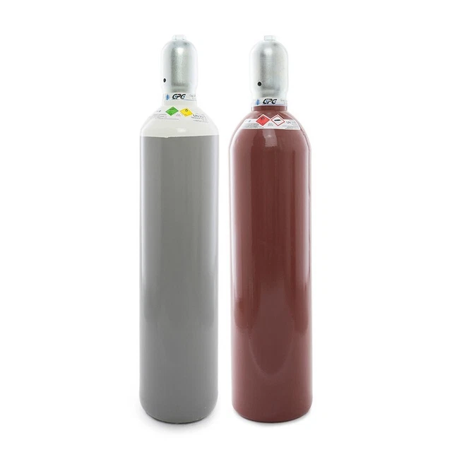 SAUERSTOFF 2.5 20 Liter Flasche + Acetylen 2.0 20 Liter Flasche "Profi ...