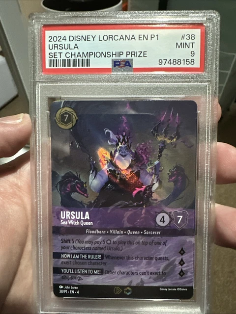 DISNEY LORCANA URSULA Set Championship Enchanted Top Prize Promo 38/P1 ...