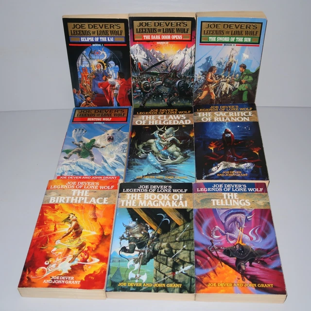 JOE DEVER LEGENDS of Lone Wolf Vintage 1989 Fantasy Paperback Book 1-9 ...
