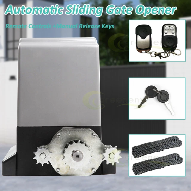3100LBS/4400LBS AUTOMATIC SLIDING Gate Opener Door Operator Remote ...
