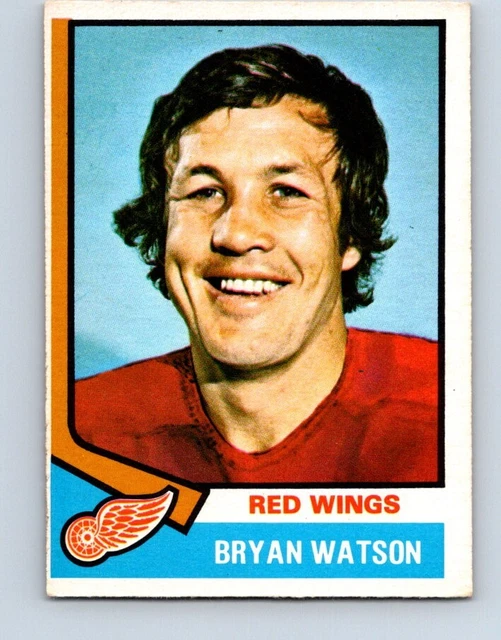 CARTE HOCKEY VINTAGE Opc 1974-75 Detroit Red Wings Bryan Watson No539 ...