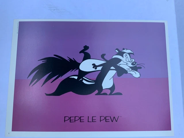 VTG WARNER BROS Looney Toons Cartoon Pepe Le Pew & Penelope Poster ...