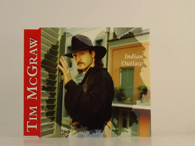 TIM MCGRAW INDIAN OUTLAW (H1) 2 pistes CD pochette photo unique CURB ...