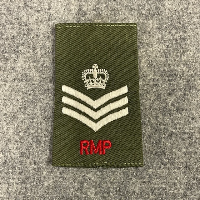 BRITISH ARMY SURPLUS Staff Sergeant Green Rank Slide, Royal Military ...