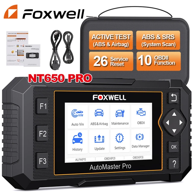 FOXWELL NT650 PRO Automotive Bi-directional OBD2 Scanner Diagnostic ...