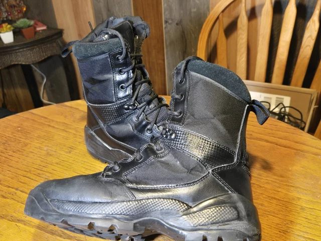 5.11 TACTICAL ATAC 2.0 8" SIDE ZIP BOOTS 12391ABR BLACK Mens Size 10 £ ...