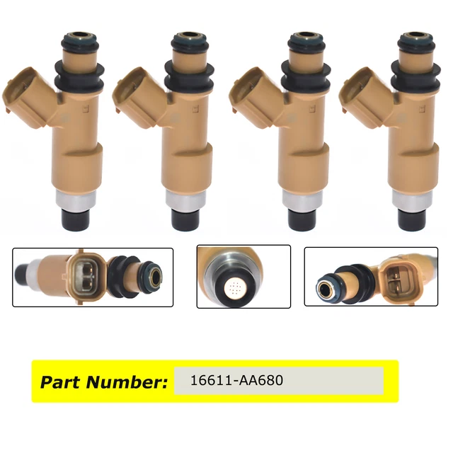 4 PIÈCES INJECTEURS de carburant 16611-AA680 pour 05-11 Subaru Forester ...