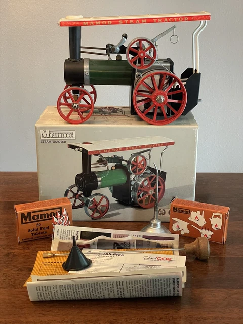 VINTAGE MAMOD STEAM Tractor Traction Engine W/Original Box & Extras ...