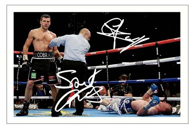 CARL FROCH & GEORGE GROVES Signed Autograph PHOTO Fan Gift Print BOXING ...