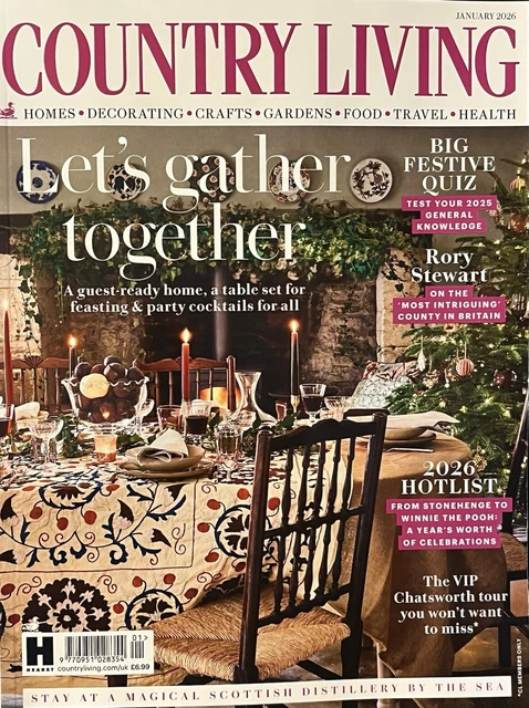 COUNTRY LIVING MAGAZINE Issue January 2026 £11.99 - PicClick UK