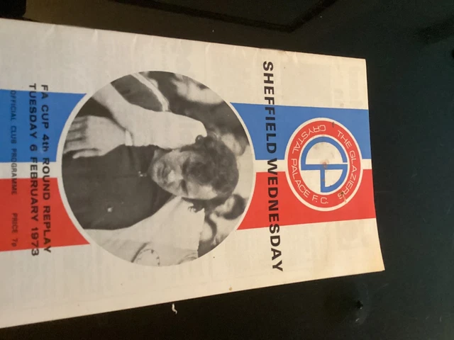 VINTAGE MATCH PROGRAMME Cr Palace V Sheff Weds £0.25 - PicClick UK