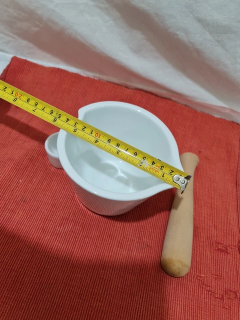 PESTLE AND MORTAR Set ceramic with pestle unusual design in excellent ...