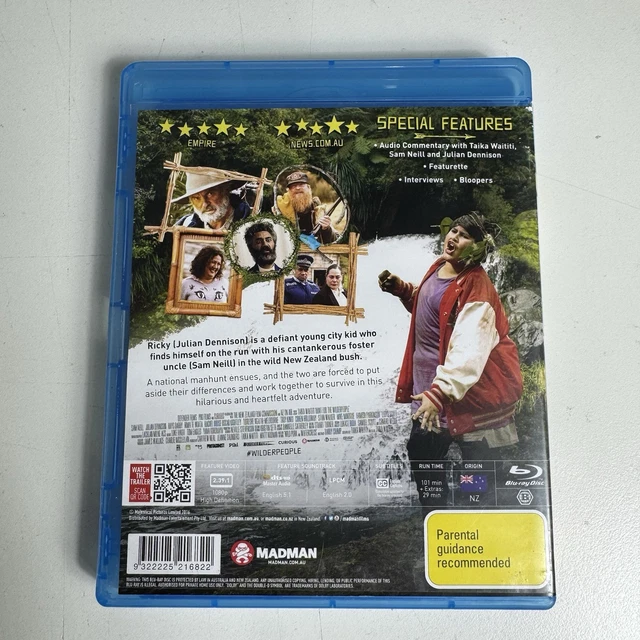 HUNT FOR THE Wilderpeople Blu Ray Sam Neil Julian Dennison Rima Te ...