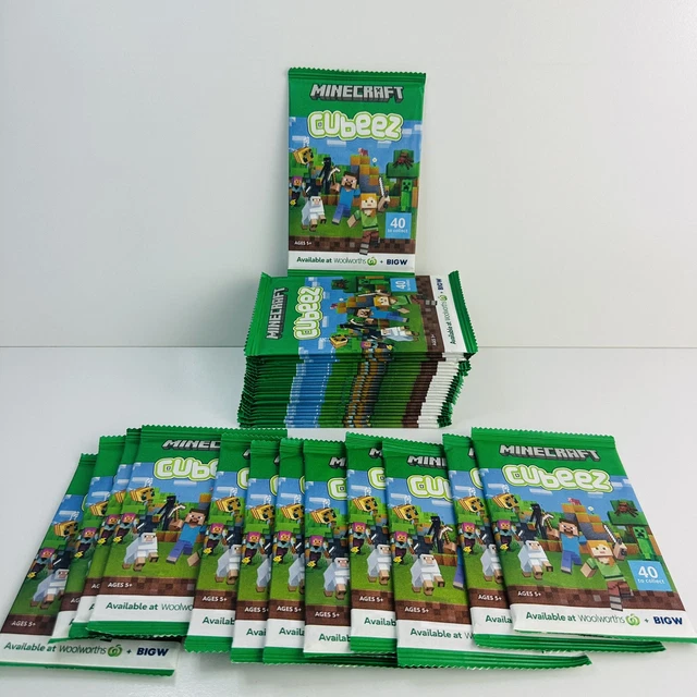 48X UNOPENED 2025 Woolworths BIG W Minecraft Cubeez Brand New - Fast ...