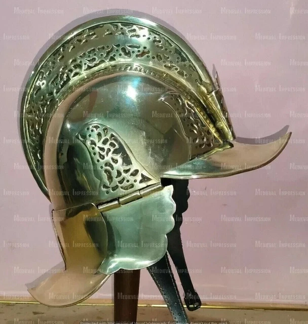 MEDIEVAL ANTIQUE SPANISH Marion Helmet-Armor Brass Helmet Limited ...