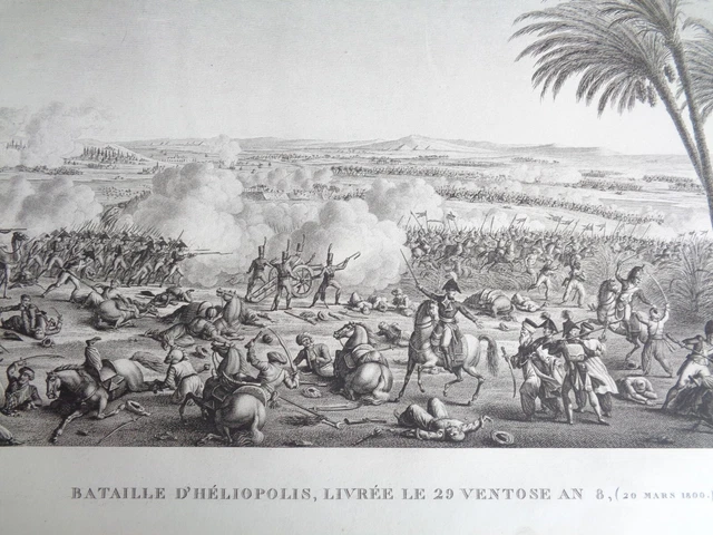 BATAILLE D'HELIOPOLIS NAPOLEON grande gravure ancienne planche CARLE ... BATAILLE D'HELIOPOLIS NAPOLEON grande gravure ancienne planche CARLE ...