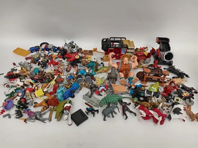 LARGE MIXED BUNDLE of Action Figures Toys Vehicles Animals Dinosaurs £ ...