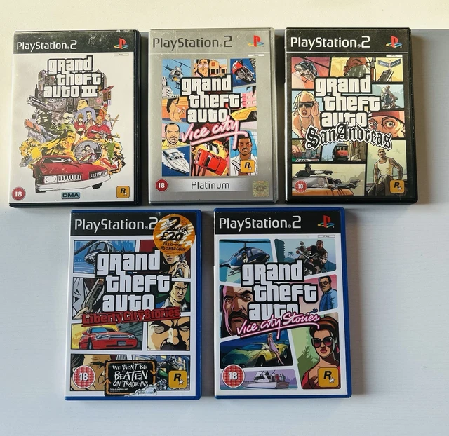 GRAND THEFT AUTO Collection (PS2) All 5 Games inc gta Vice City stories ...