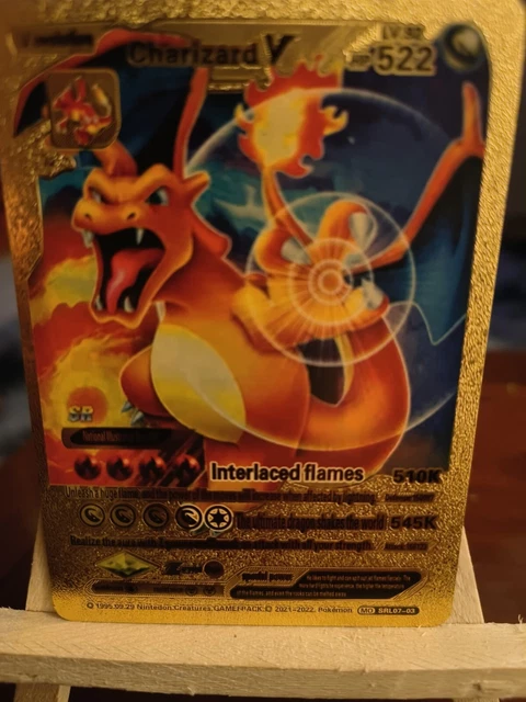 SHINING CHARIZARD GOLD Foil Pokemon Card VMAX GX V EVOLUTIONS Great ...