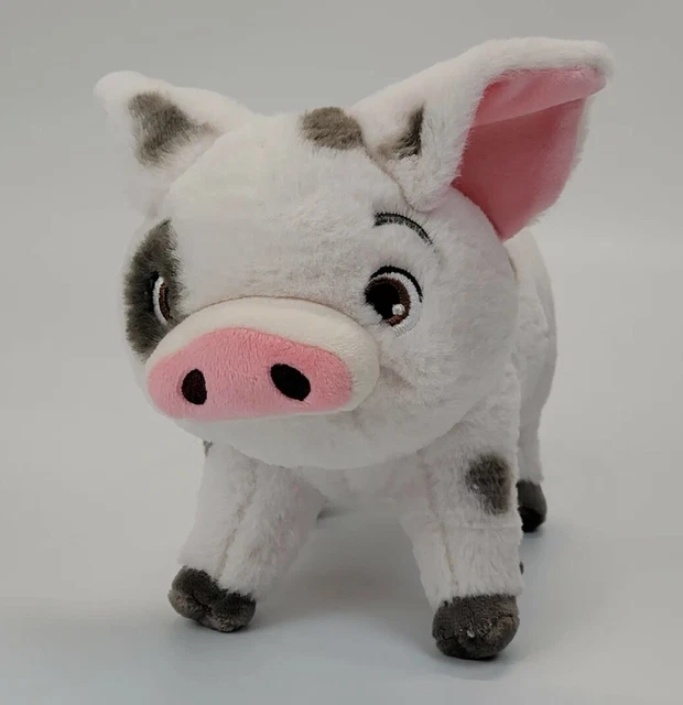 THE DISNEY STORE Moana Pua Plush Pig Stuffed Animal White Gray Pet $8. ...