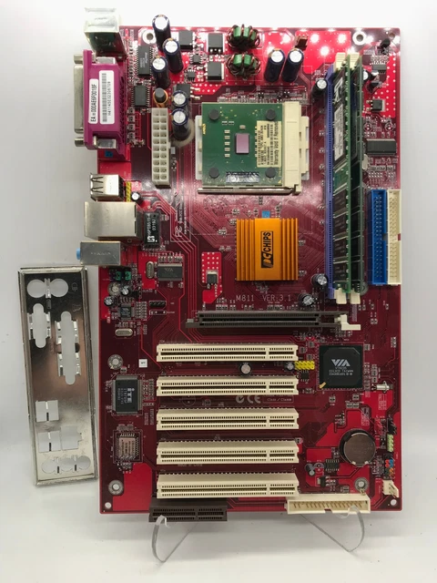 CARTE MÈRE PCCHIPS M811 VER:3.1 socket A 1,25 Go DDR ATX AMD Duron 1600 ...
