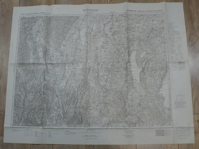 GERMAN WW2 WEHRMACHT MILITARY MAP Deutsche Heereskarte 1944 RARE ...