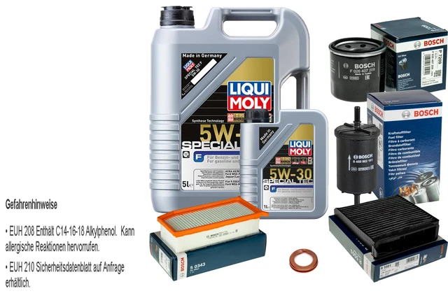 BOSCH INSPECTION SET 6L Liqui Spécial Moly Tec F 5W-30 pour Dacia Duster EUR 124,86 - PicClick FR