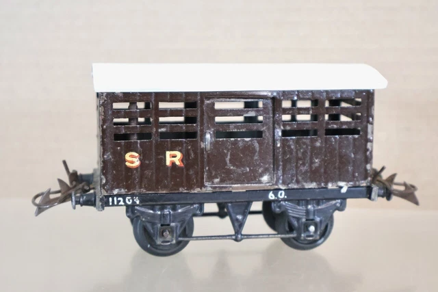 HORNBY O CALIBRE Du Sud Sr Marron Bétail Van Wagon 11204 Oi EUR 29,12 ...
