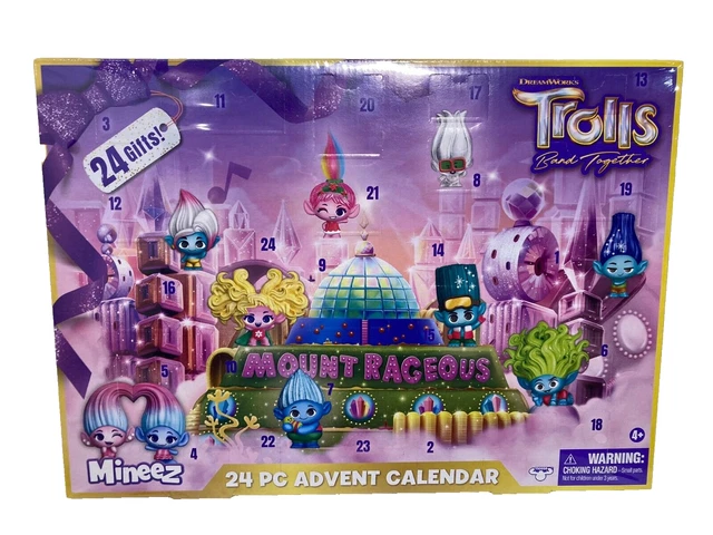 DREAMWORKS TROLLS BAND Together Mineez 24 pc Holiday Advent Calendar £ ...