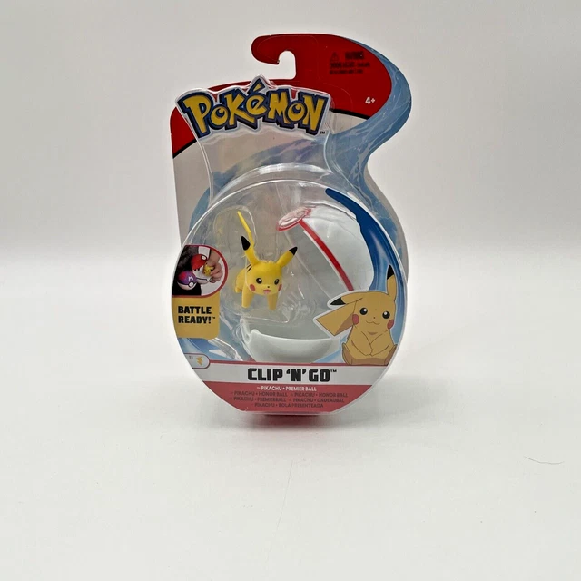 POKEMON CLIP N Go Pokeball with Pikachu Figure + Premier Ball - Brand ...