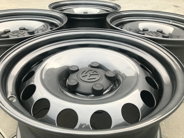 VOLKSWAGEN BEETLE BANDED steel wheels, 5x100, 16inch Bora Corrado etc £ ...