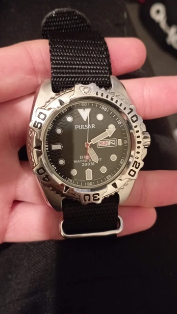 MEN'S PULSAR SEIKO V736-6A60 Professional Dive Watch - 200m original ...