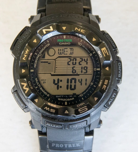 CASIO PROTREK PRW-2500 3258 Barometro Atomico Solare Temperatura ...