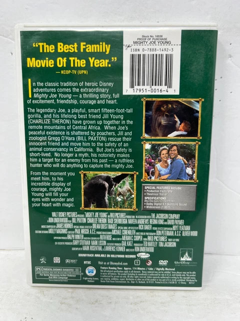 MIGHTY JOE YOUNG (DVD) Disney Live Action Good Condition!!! $14.99 ...